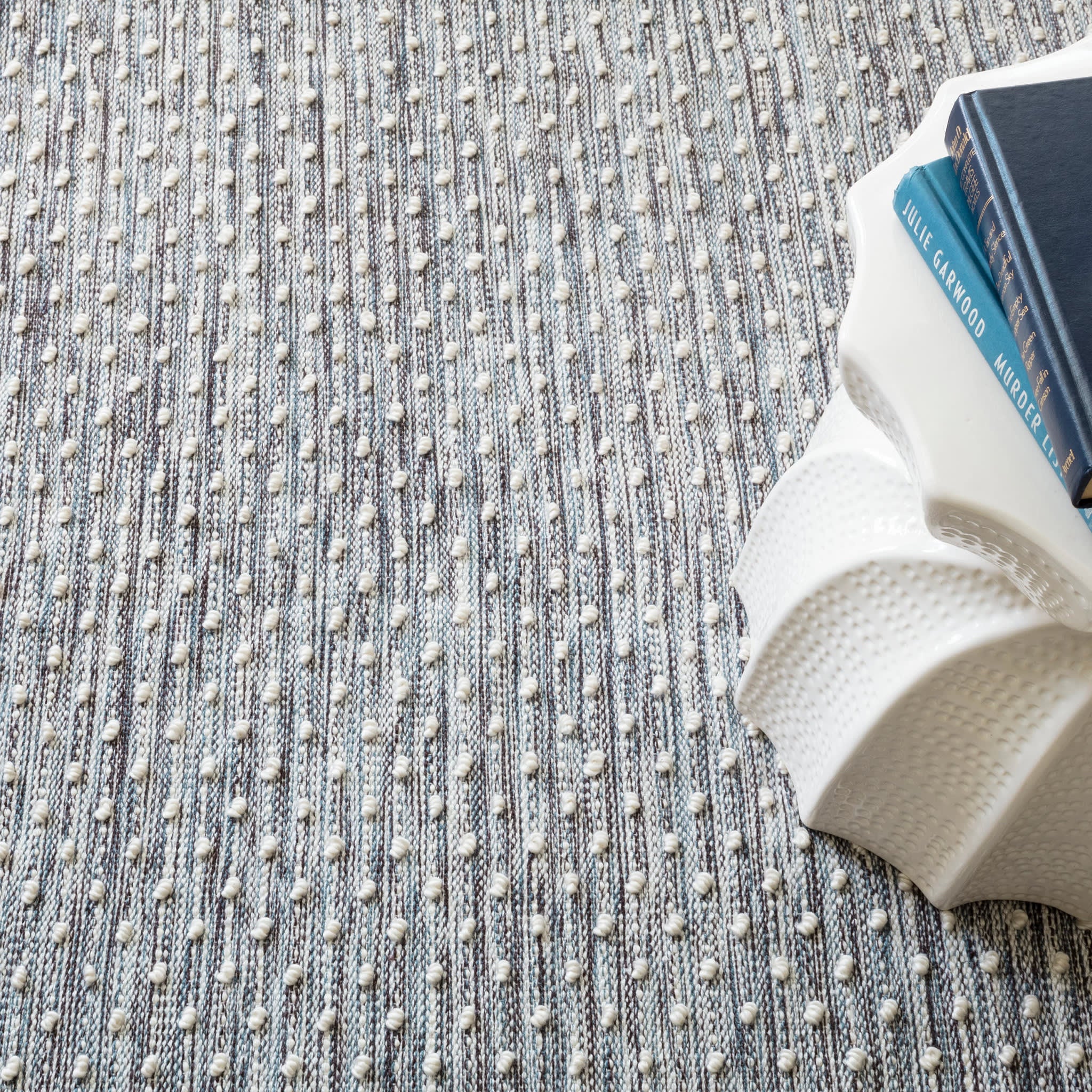 Hobnail Blue Handwoven Performance Rug – Annie Selke