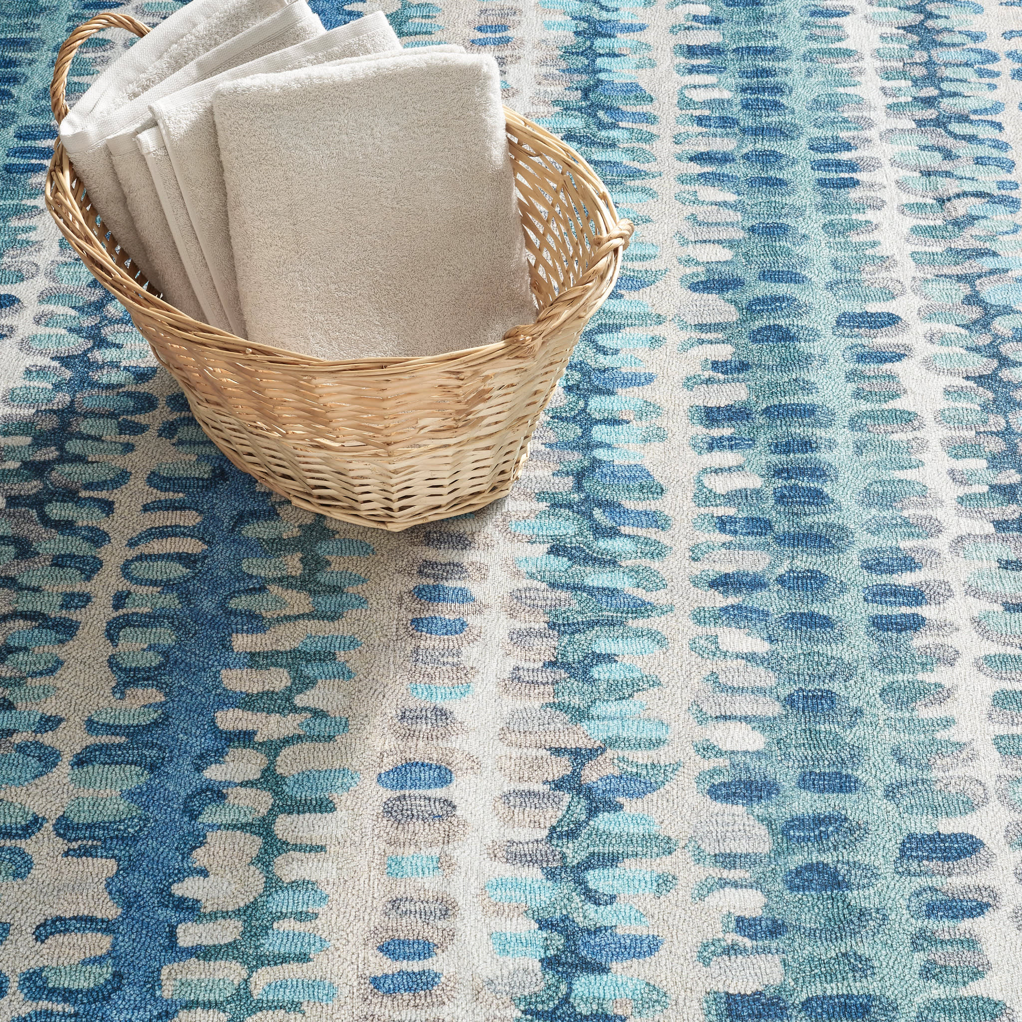 Paint Chip Machine Washable Rug | Blue – Annie Selke