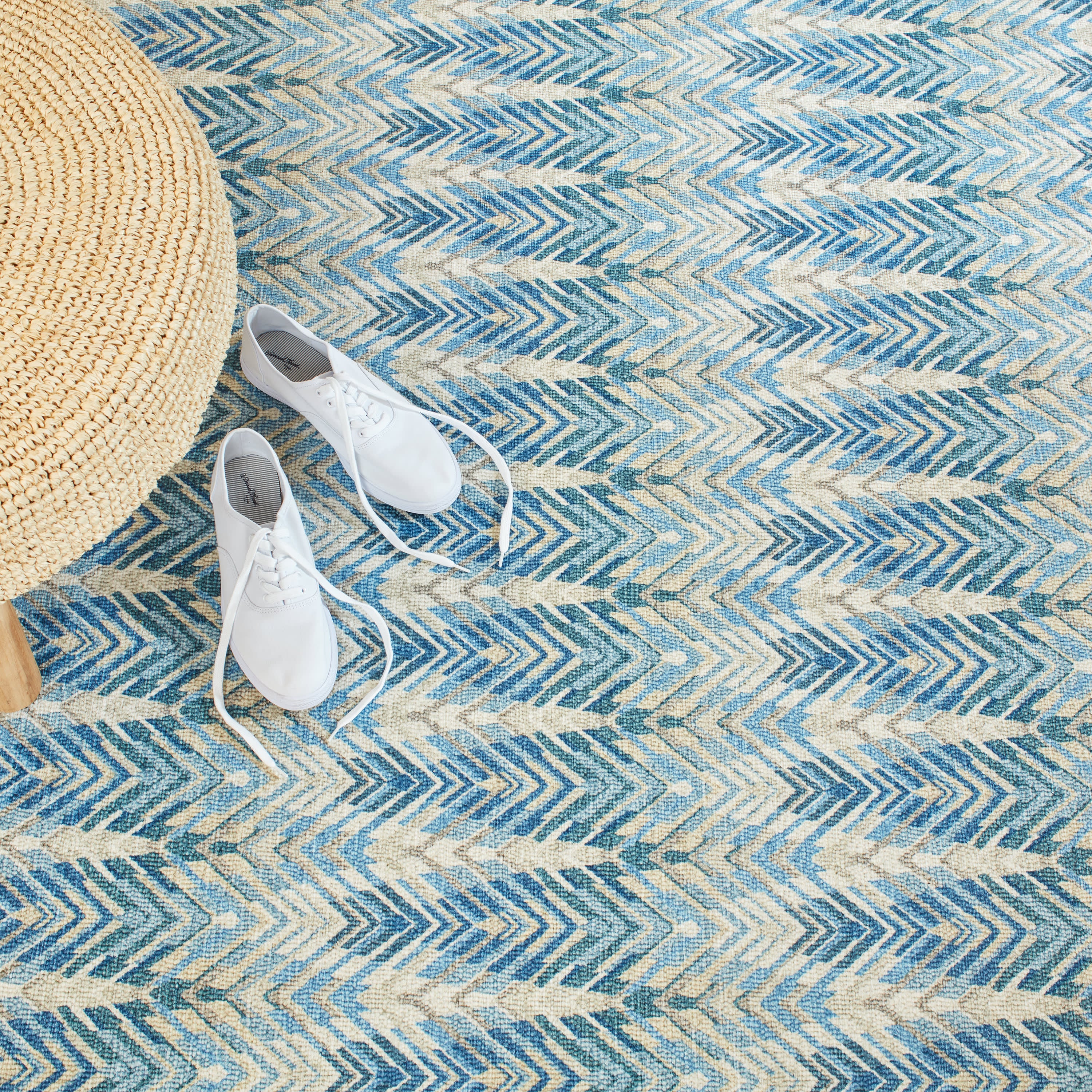 Seneca Machine Washable Rug | Blue – Annie Selke