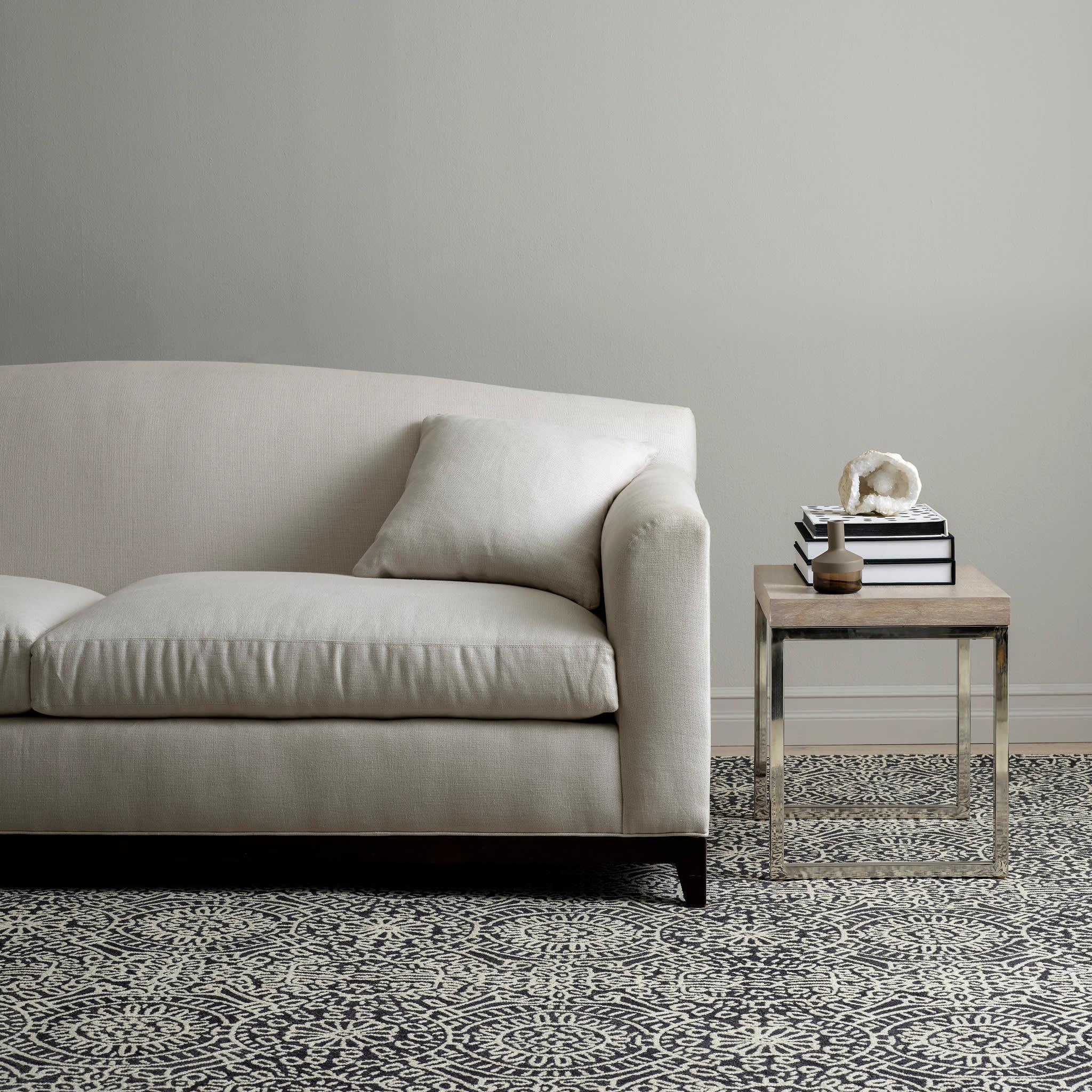 Temple Hand Micro Hooked Wool Rug | Charcoal – Annie Selke