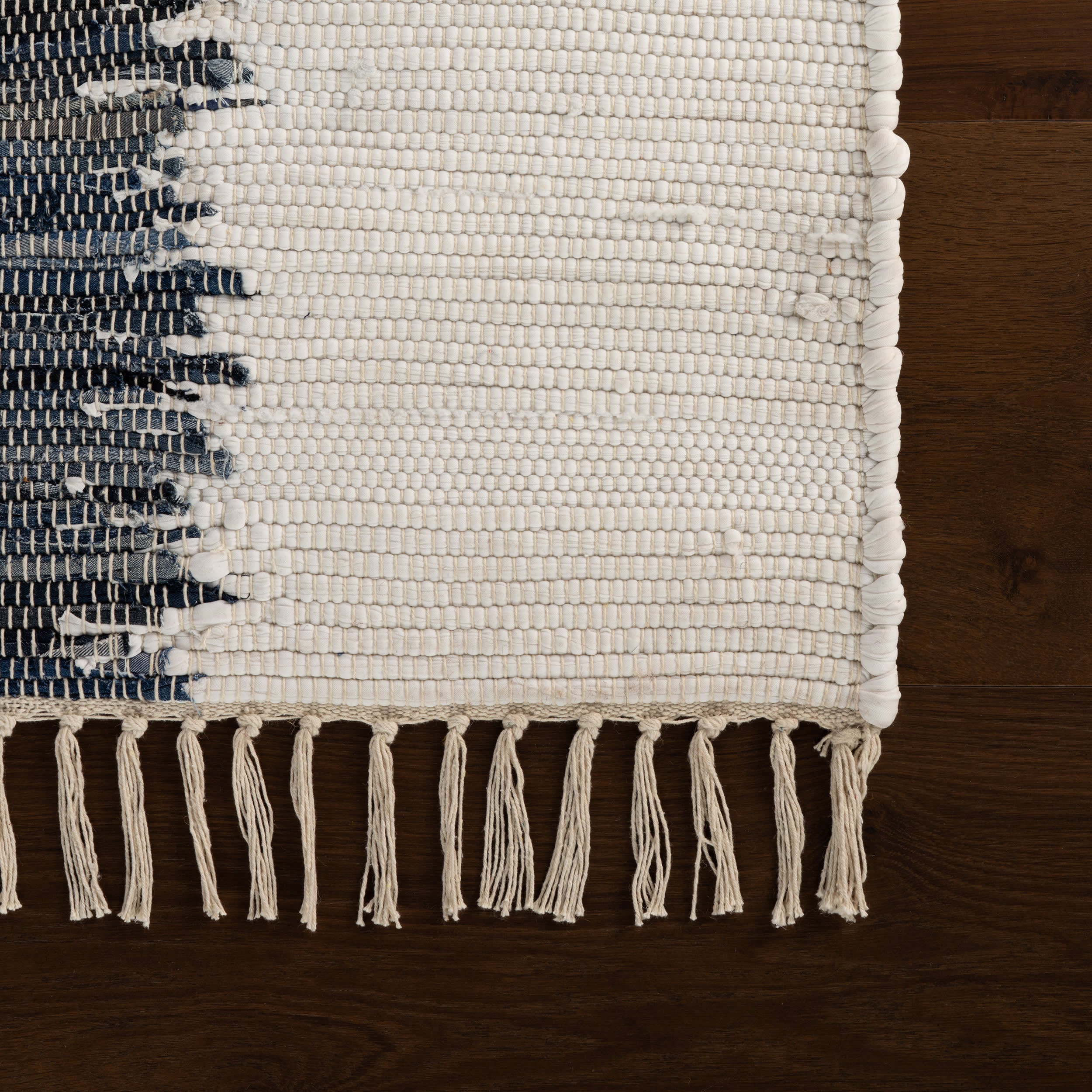 Dahara Denim Bohemian Abstract Rug | White – Annie Selke