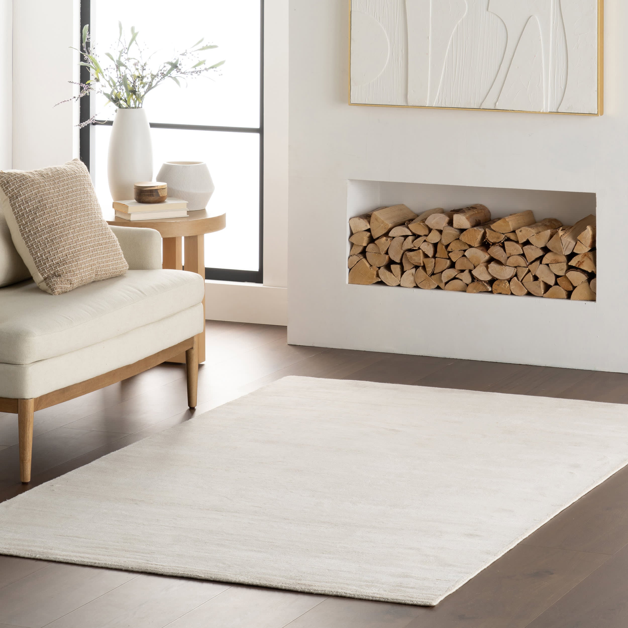 Alva Hand Loom Knotted Viscose Rug | Sand – Annie Selke