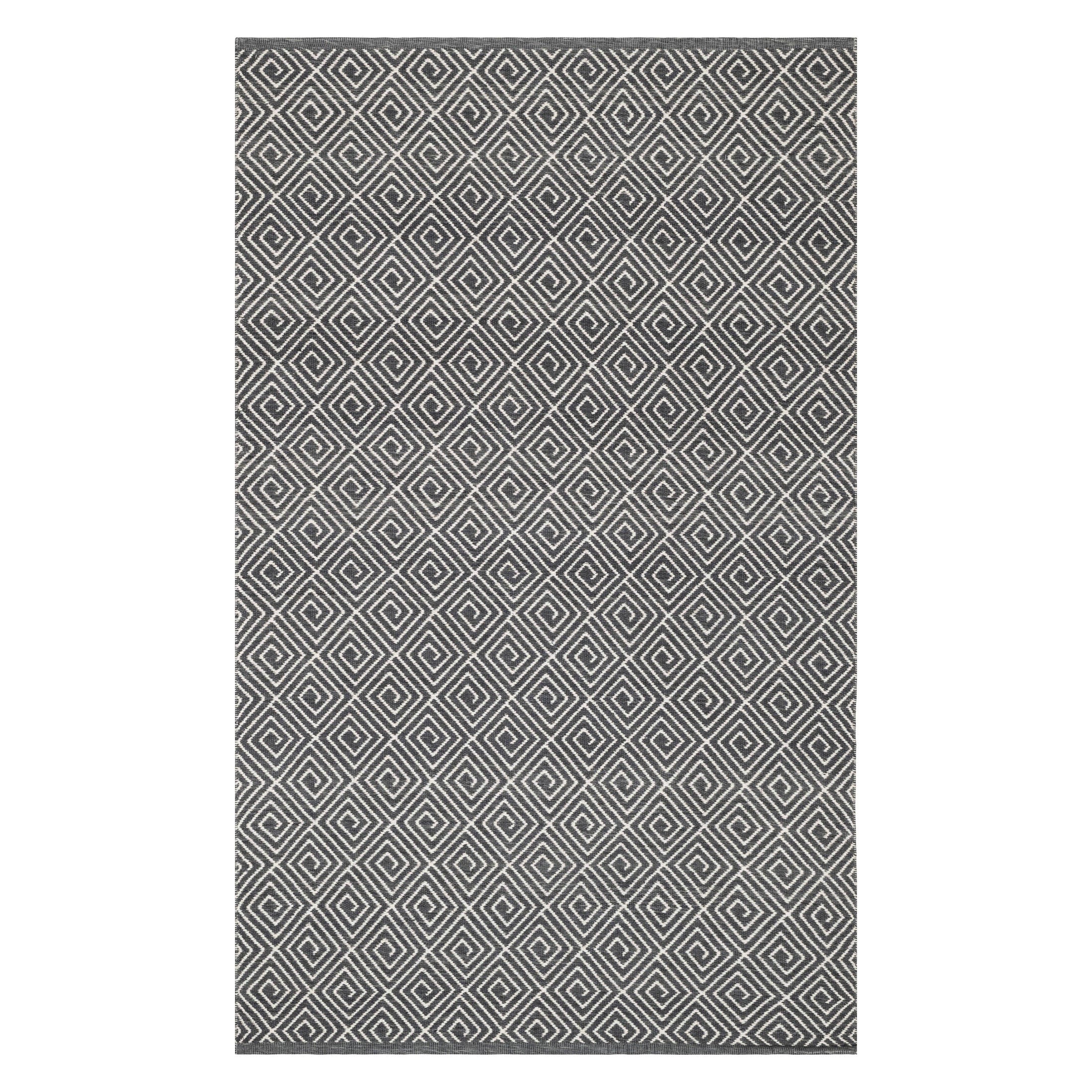 Geo Diamond Handwoven Wool Rug | Grey/Ivory – Annie Selke