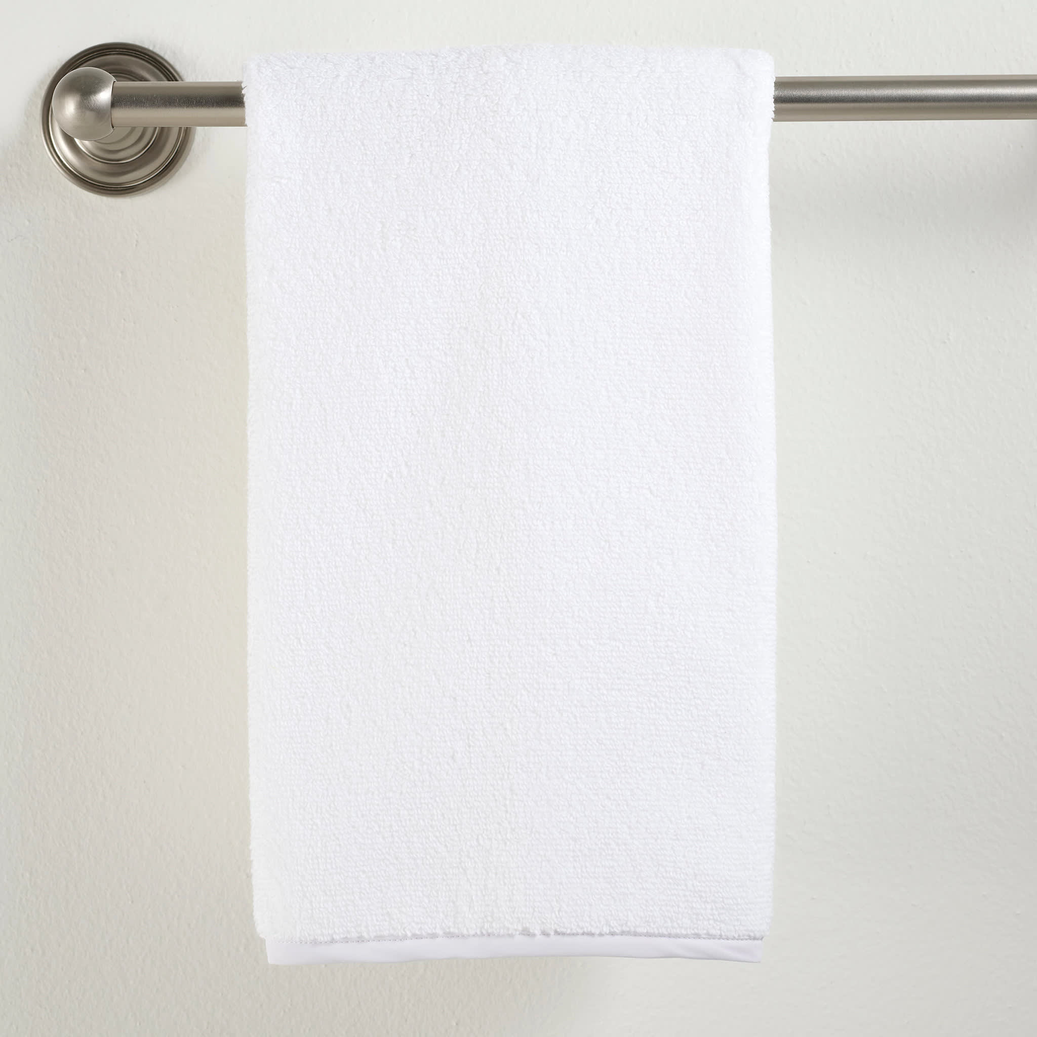 Signature Banded Towel | White/White – Annie Selke