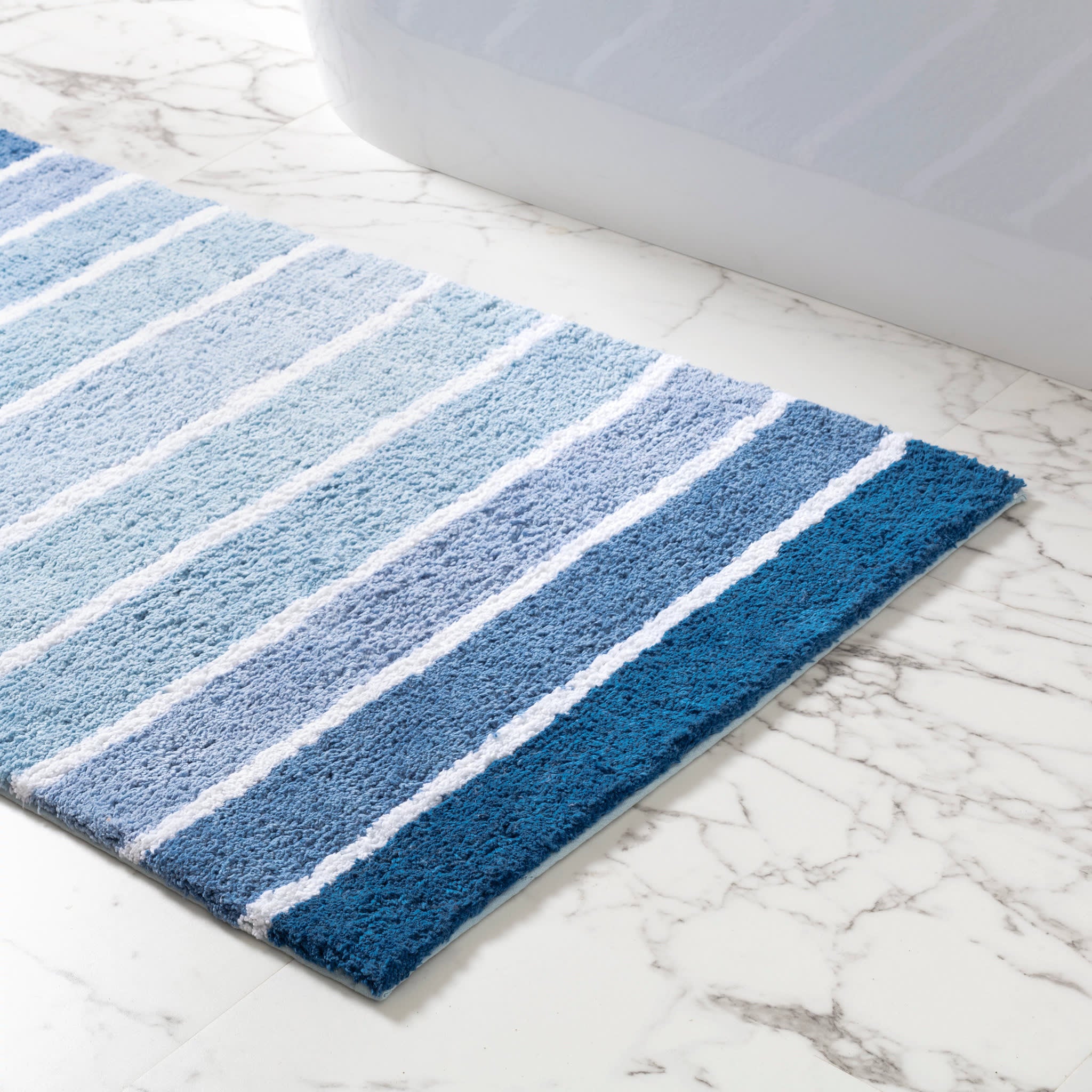 Cascade Blue Bath Rug – Annie Selke
