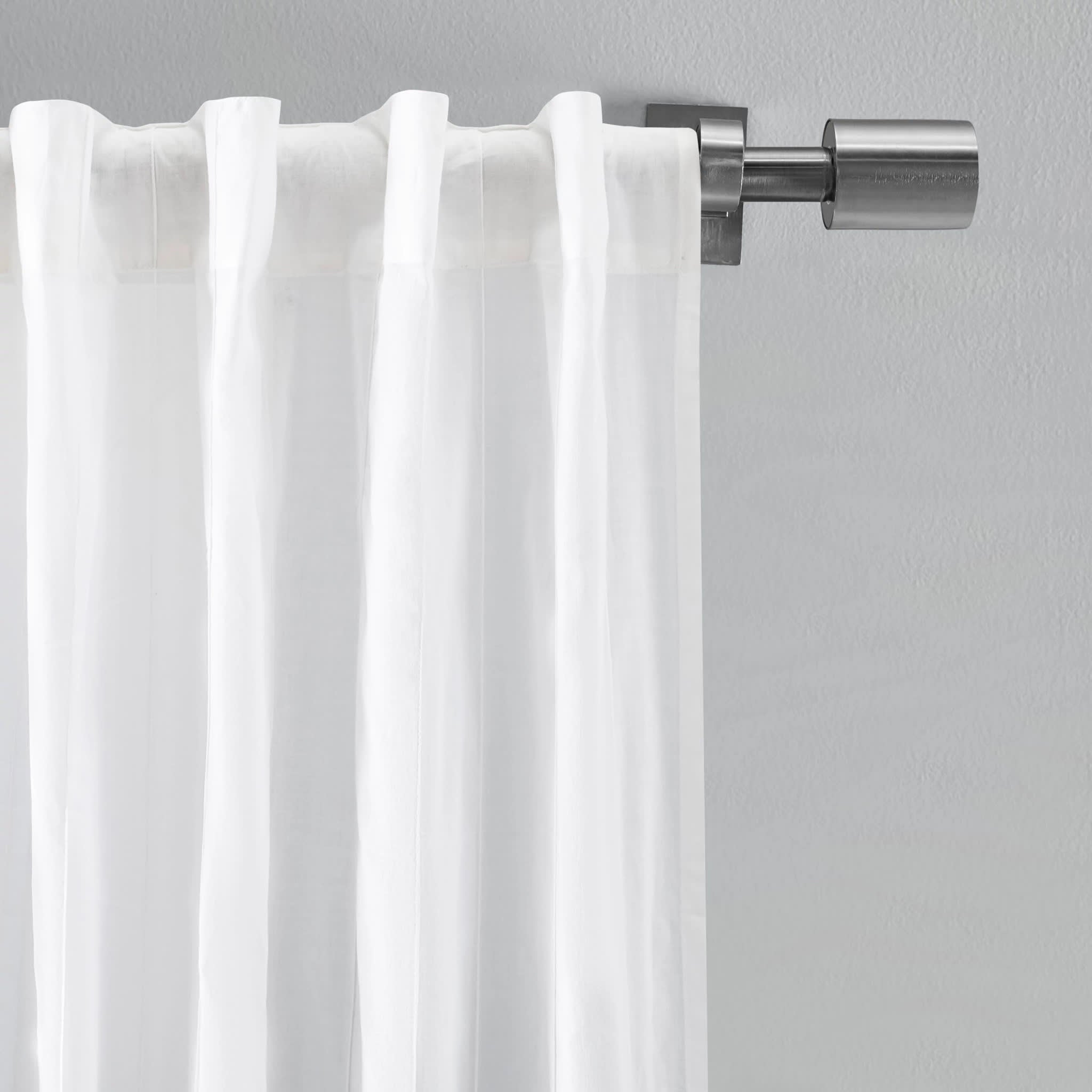 Voile Curtain Panel Pair | White – Annie Selke