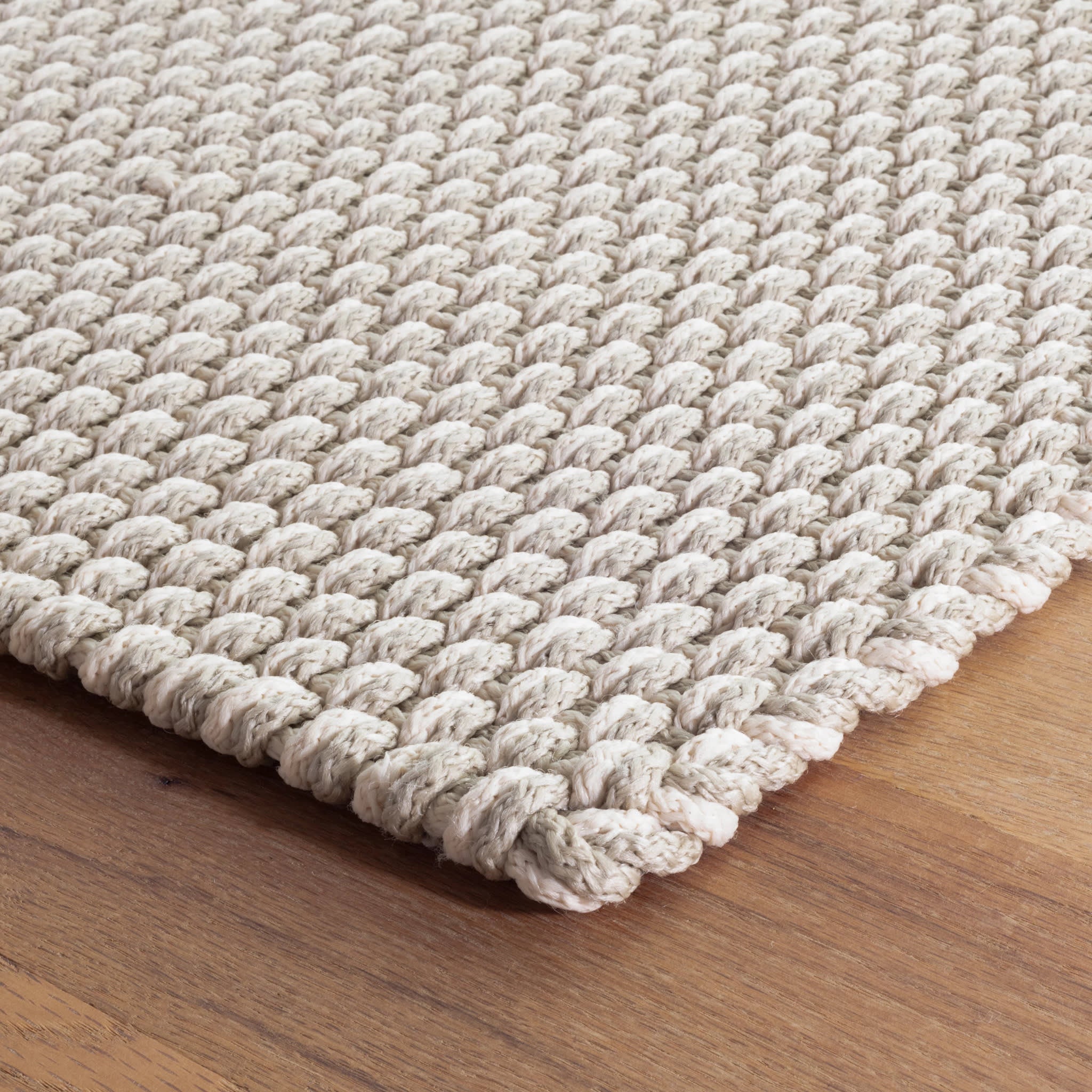 Two-Tone Rope Platinum/Ivory Handwoven Indoor/Outdoor Rug – Annie Selke