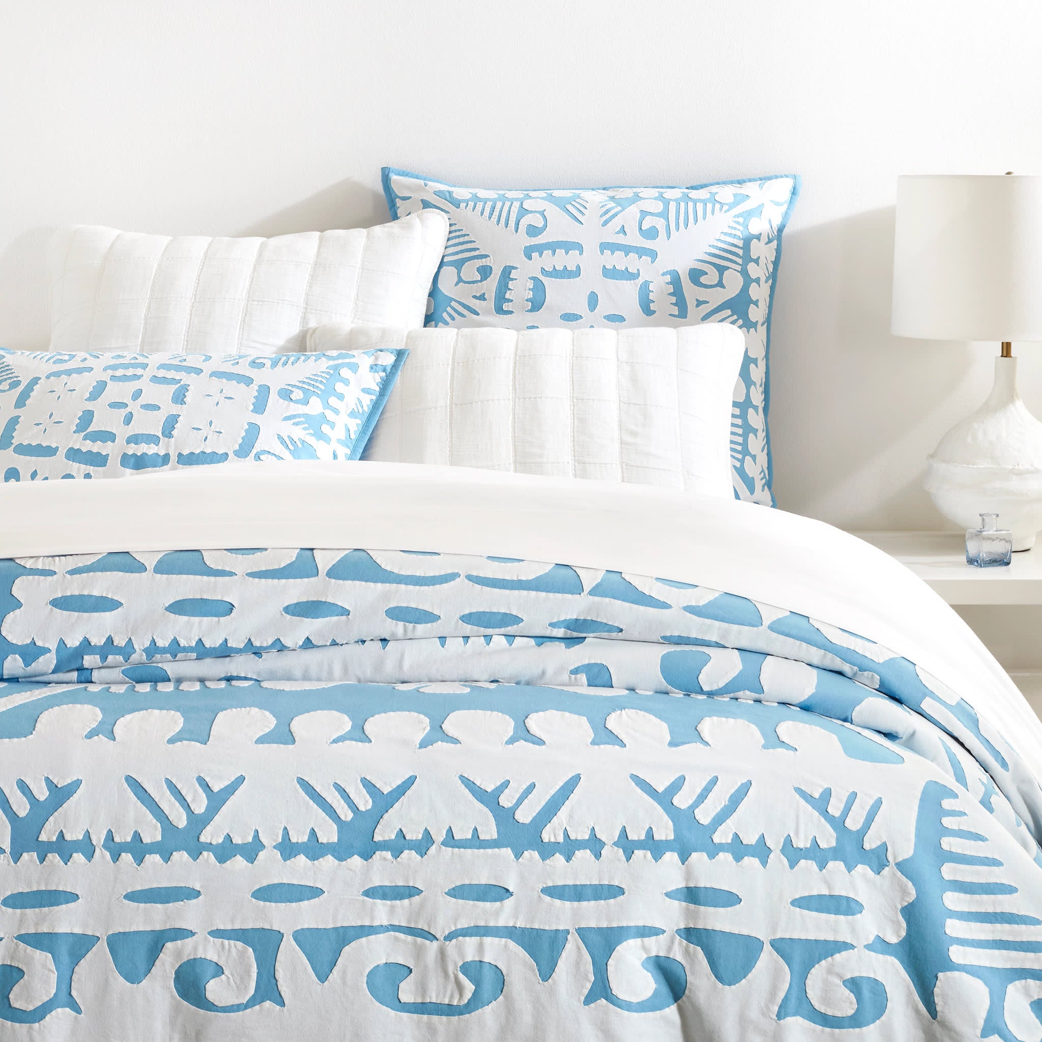 Knight Wood Cutwork Sham | Lapis – Annie Selke