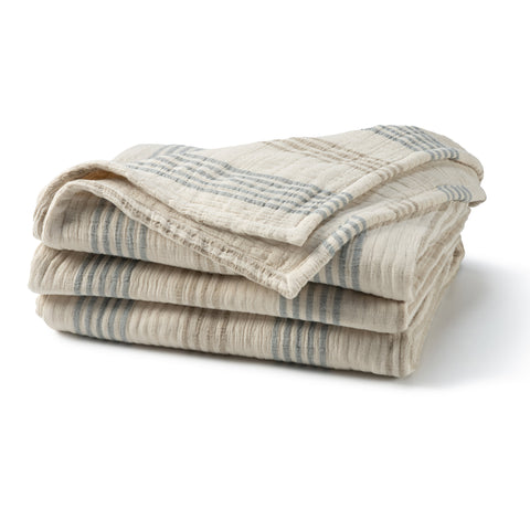 Breeze Stripe Blanket | Blue – Annie Selke
