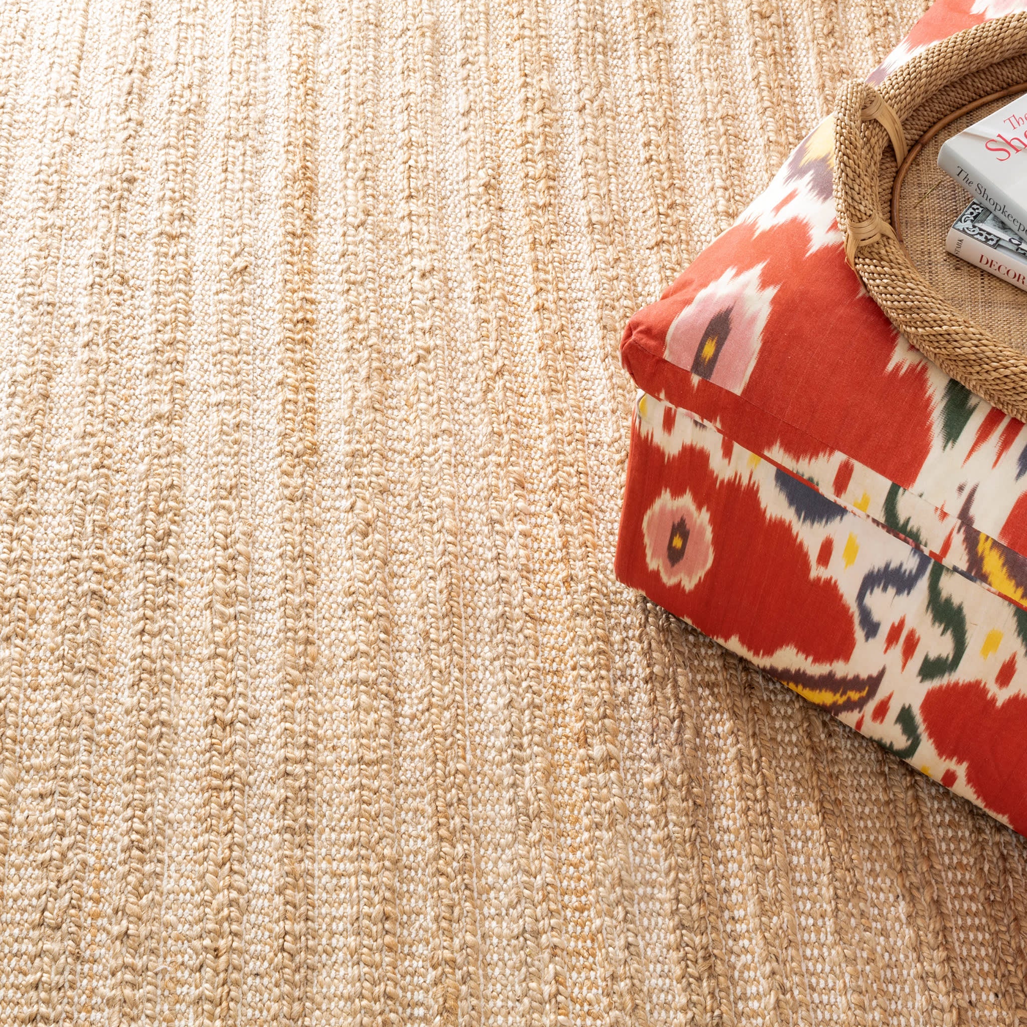 Simba Ivory Handwoven Jute Rug Swatch – Annie Selke