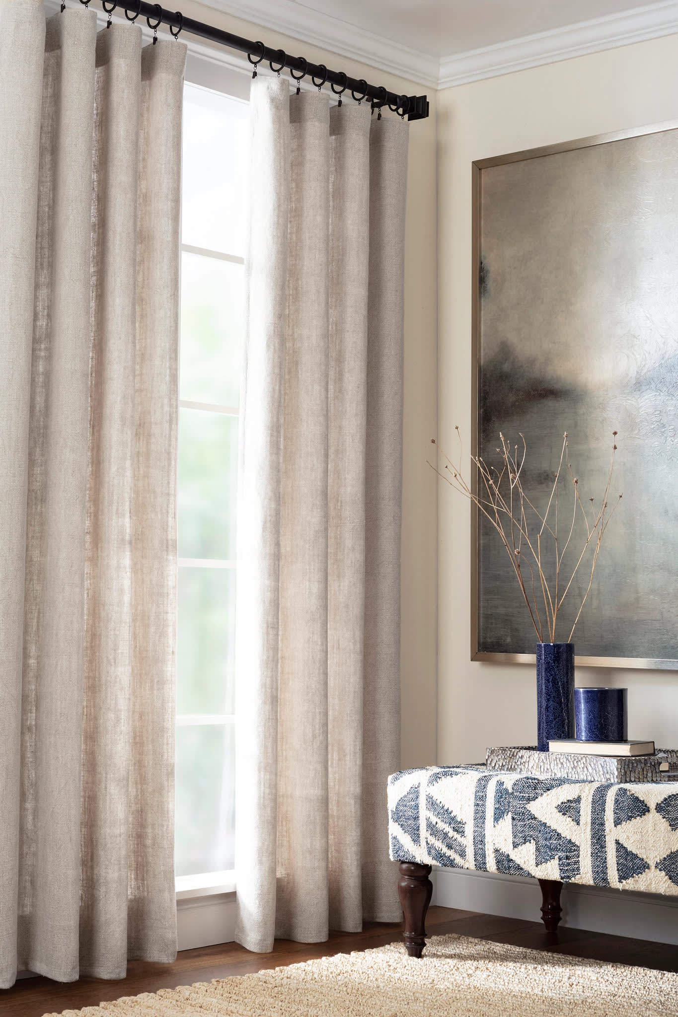 Stone Washed Linen Curtain Panel | Natural – Annie Selke