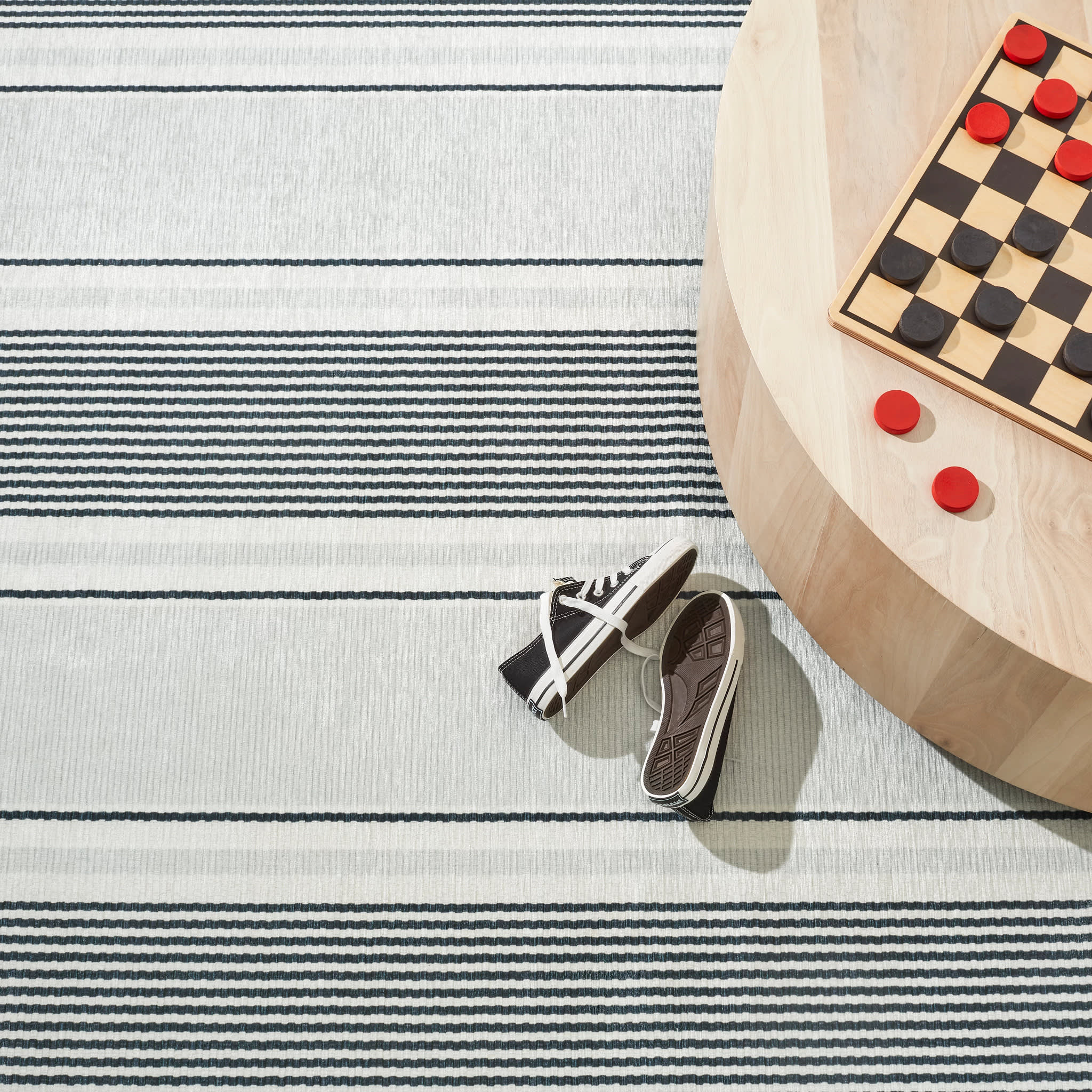 Gunner Stripe Machine Washable Rug | Grey – Annie Selke - Annie Selke