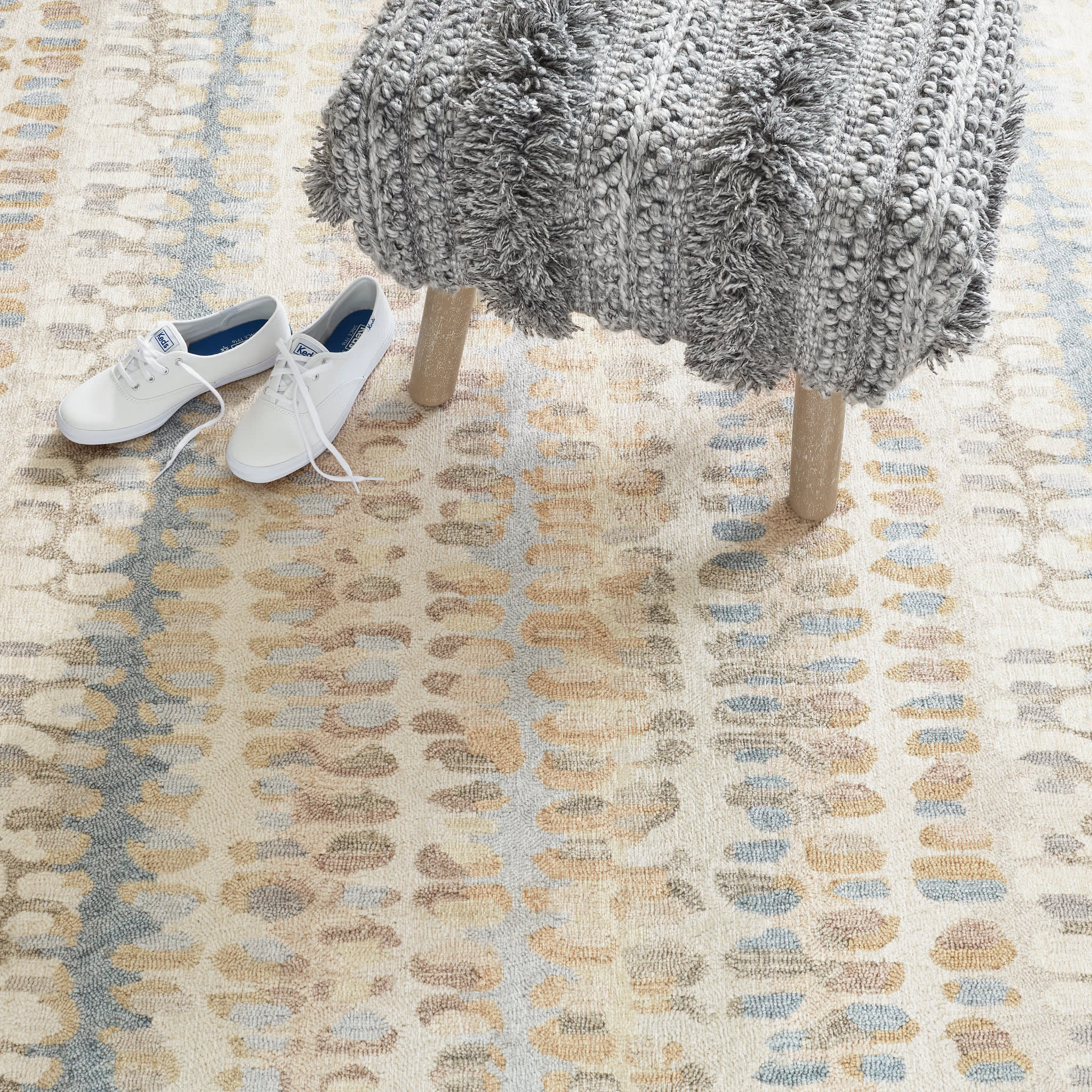 Paint Chip Machine Washable Rug | Natural – Annie Selke