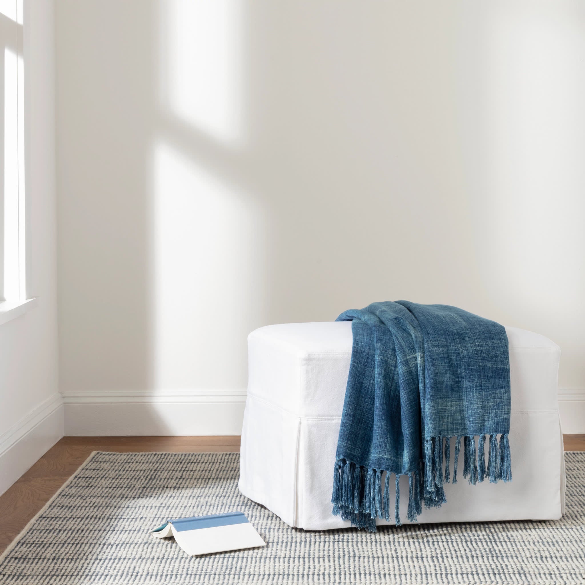 Raffa Woven Wool Custom Rug | Navy – Annie Selke