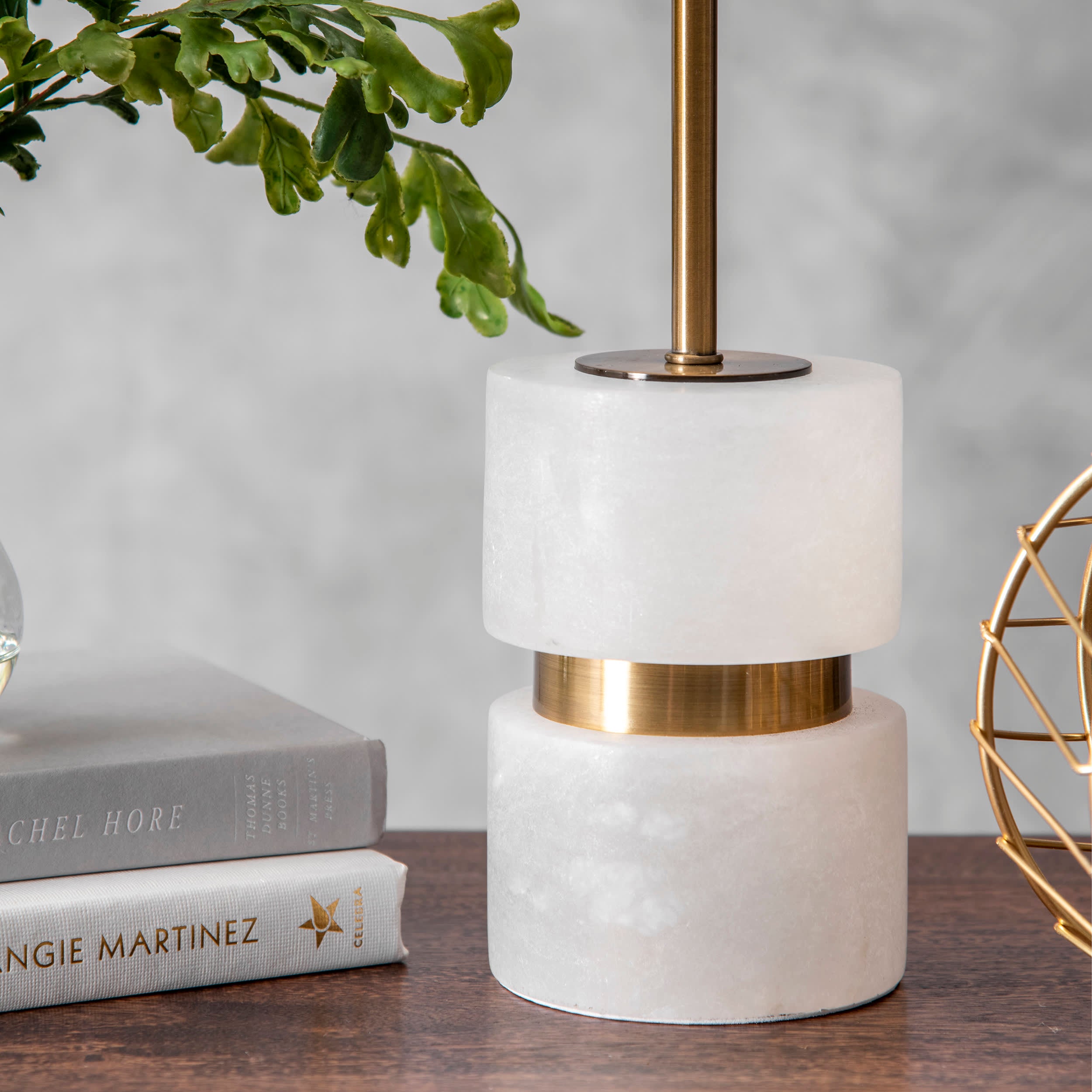 31-inch Marble Mounted Pole Table Lamp | Bronze – Annie Selke