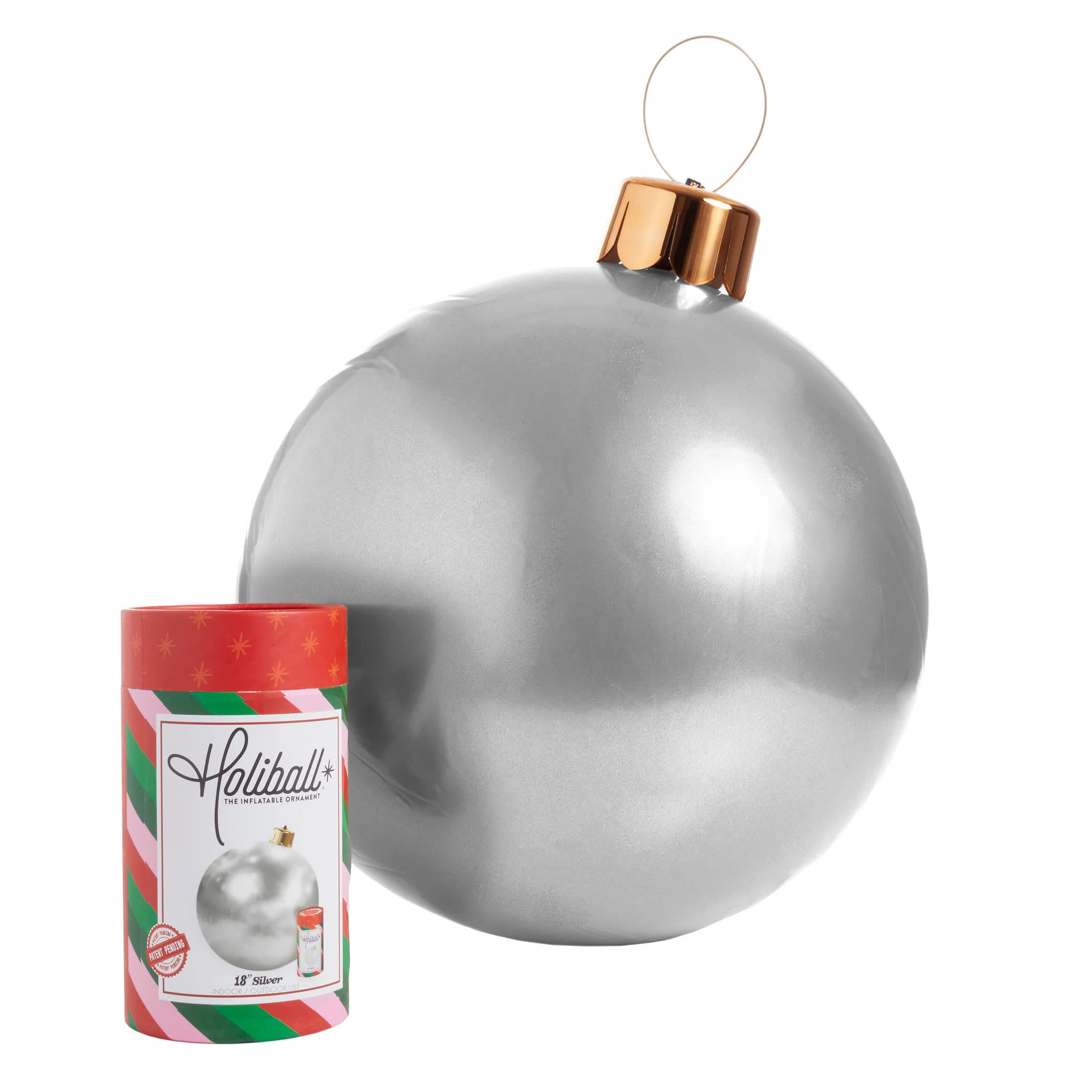 Holiball Inflatable Ornament | Silver – Annie Selke