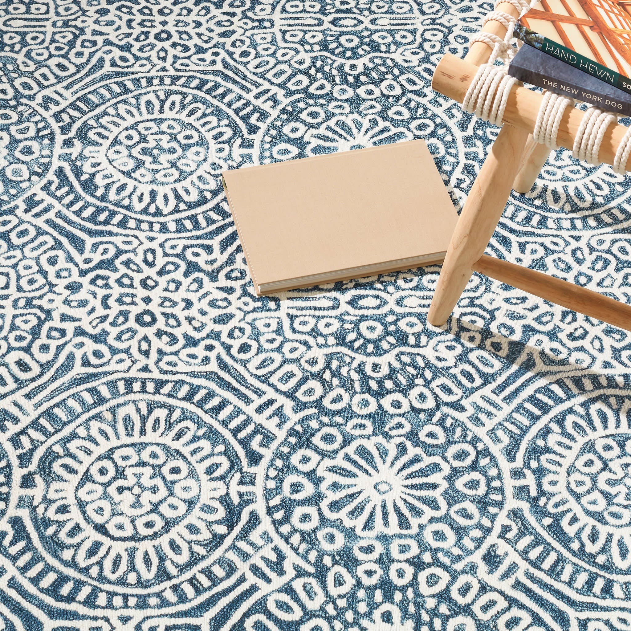 Temple Machine Washable Rug | Ink – Annie Selke