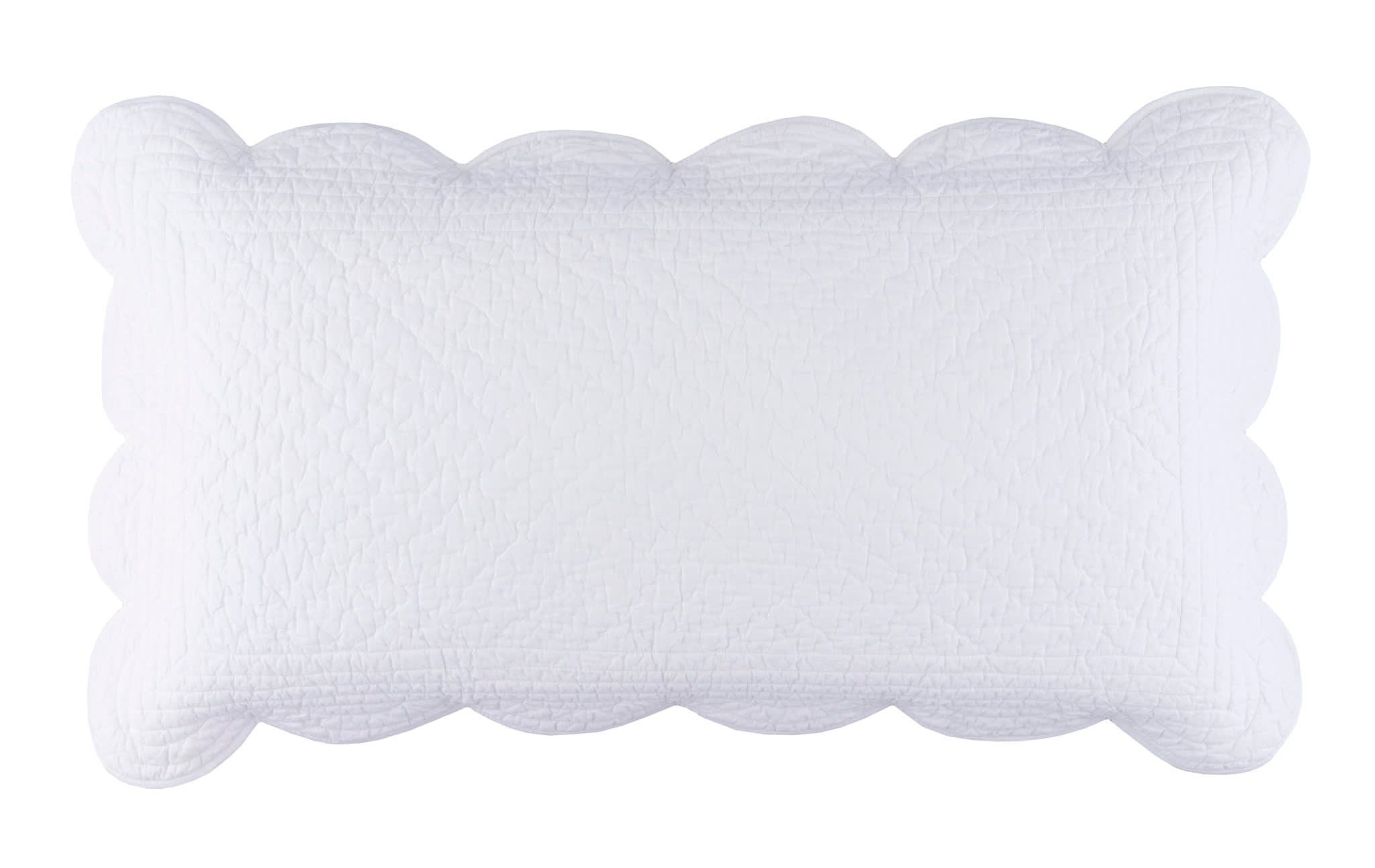 Power Shake Scallop Quilted Sham | White – Annie Selke