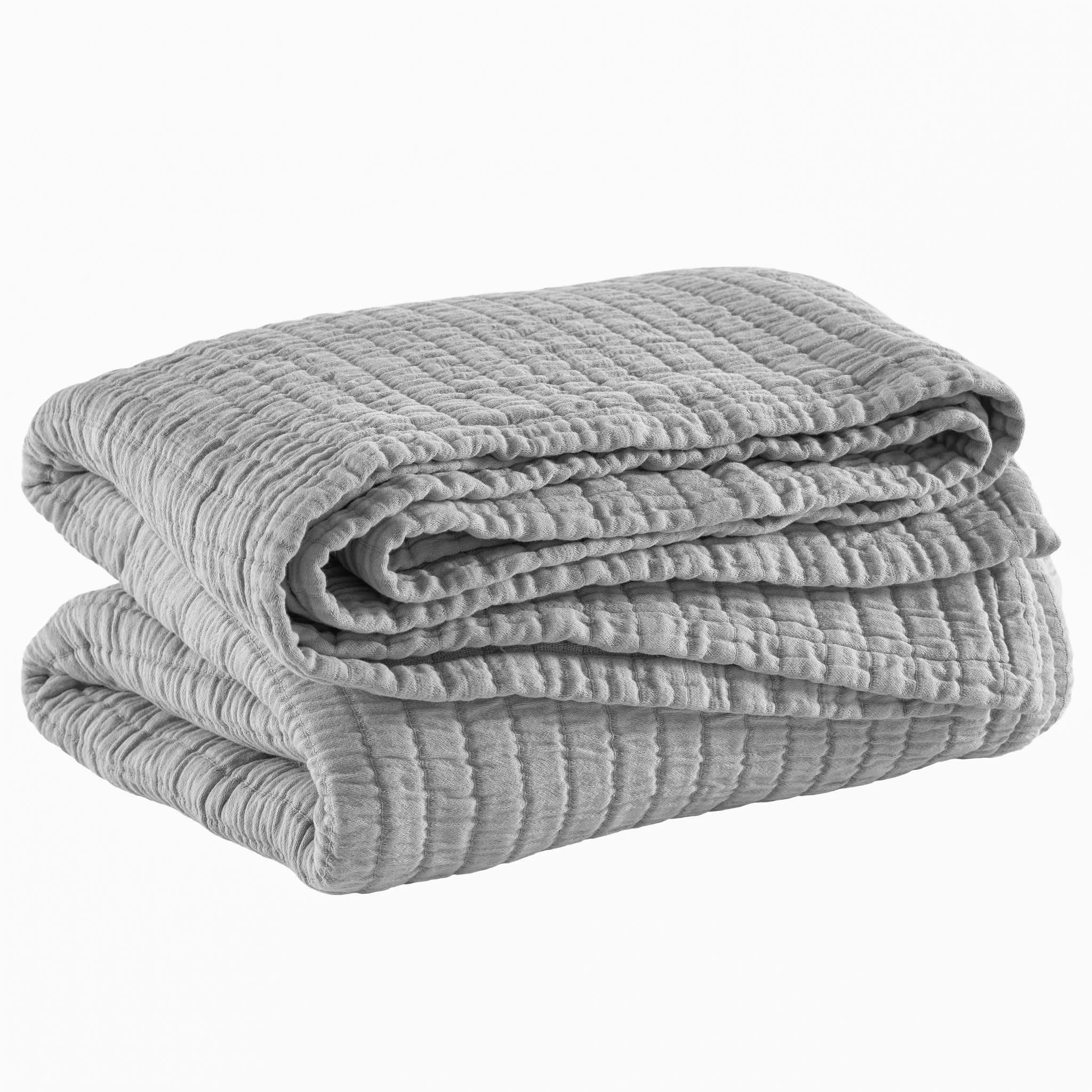 Boyfriend Matelasse Coverlet | Grey – Annie Selke