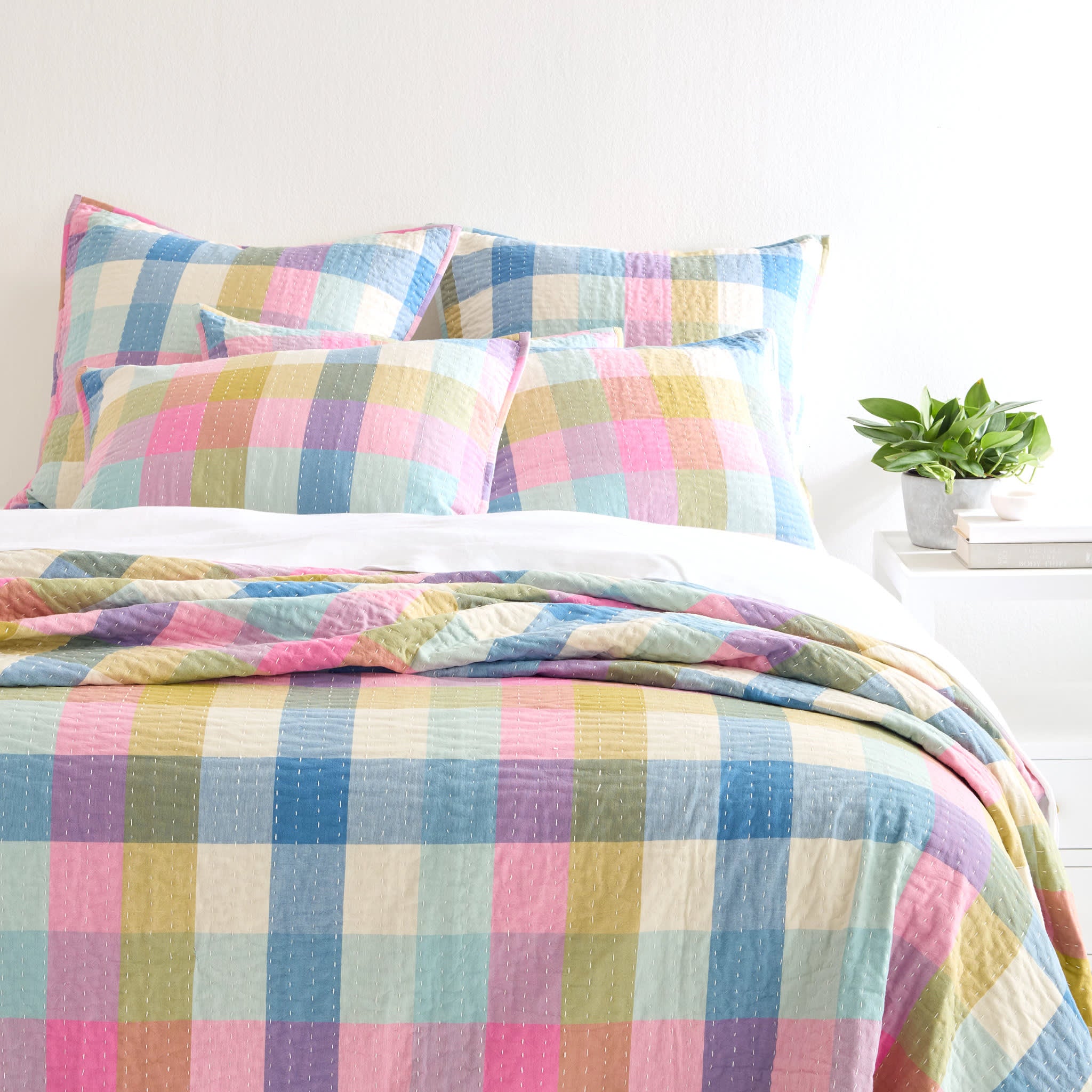 Charlette Plaid Coverlet | Multi – Annie Selke
