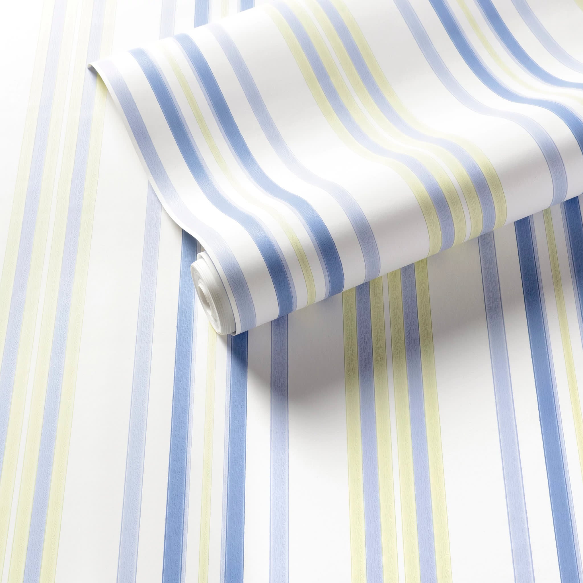 Chloe Stripe Wallpaper | Sky/Blue – Annie Selke
