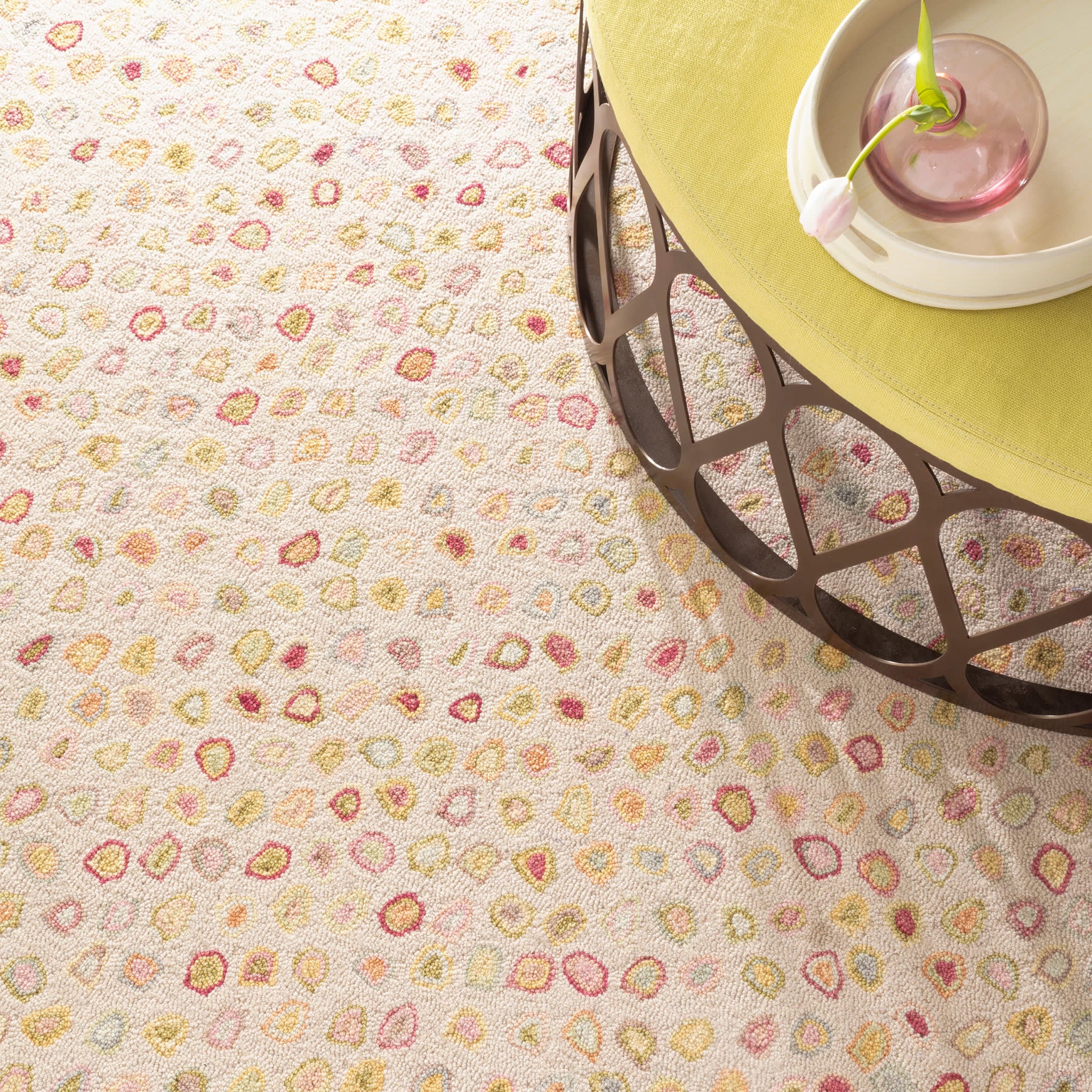 Cat's Paw Hand Micro Hooked Wool Rug | Pastel – Annie Selke