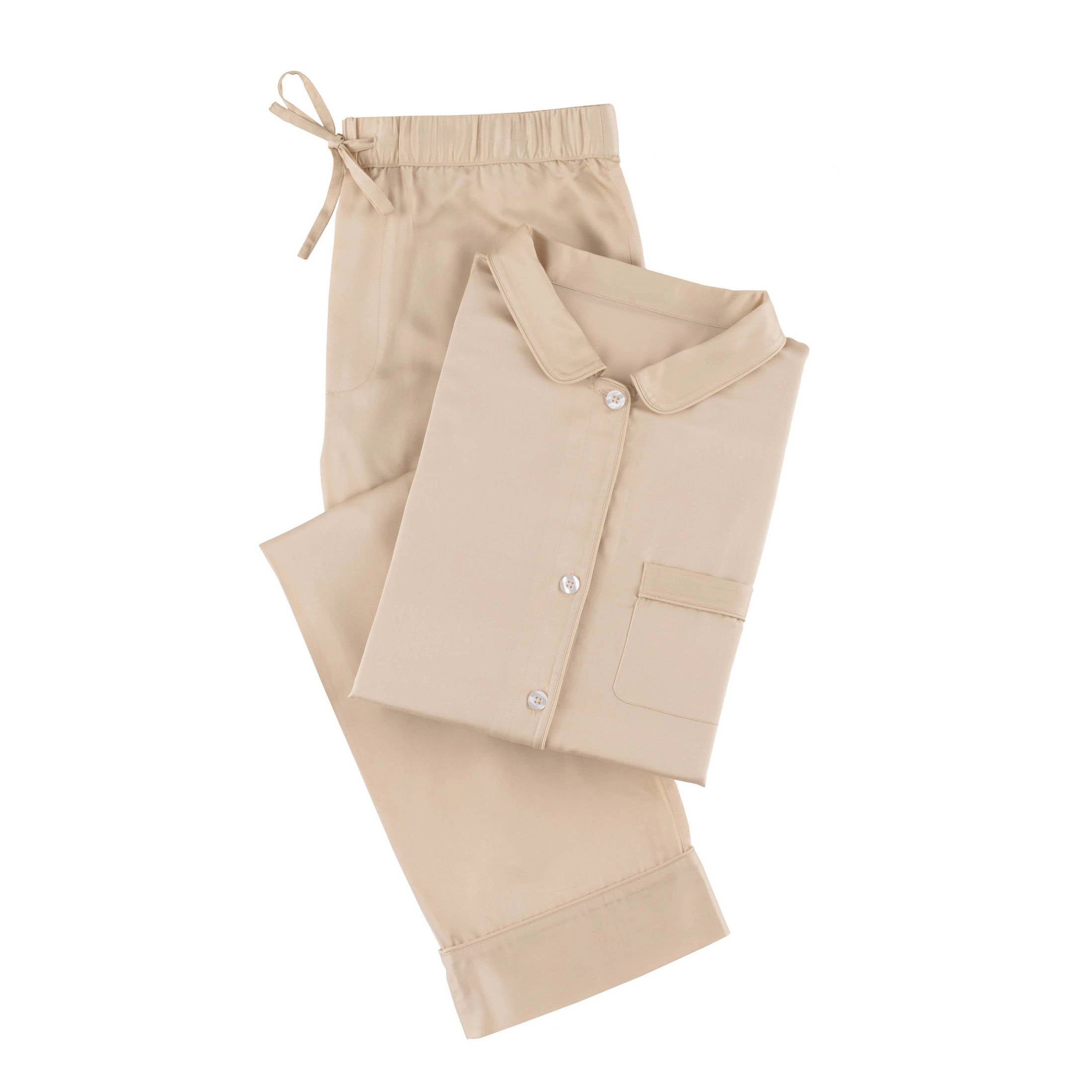 Silken Solid Pajama | Sand – Annie Selke