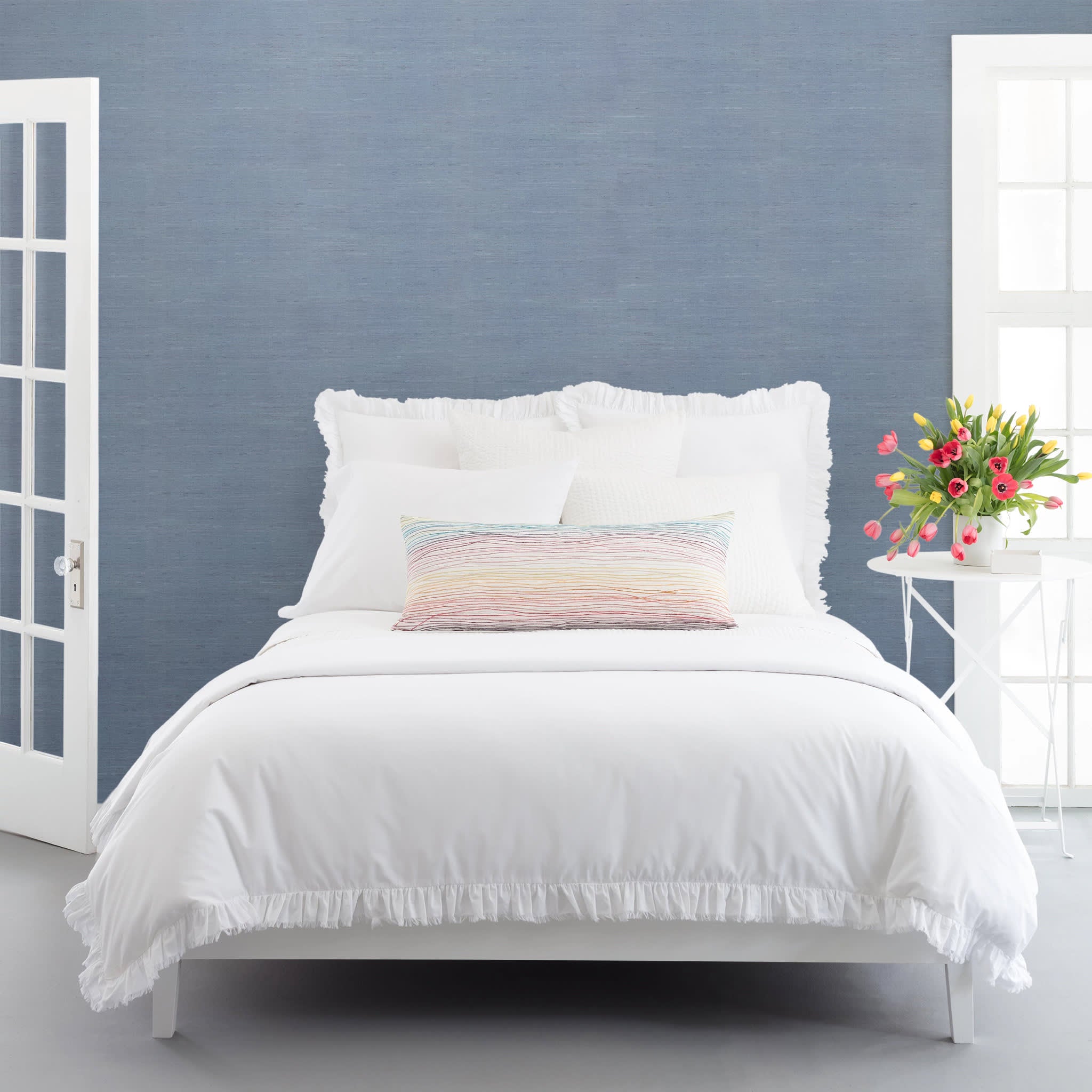 Samoa Grasscloth Wallpaper | Periwinkle – Annie Selke