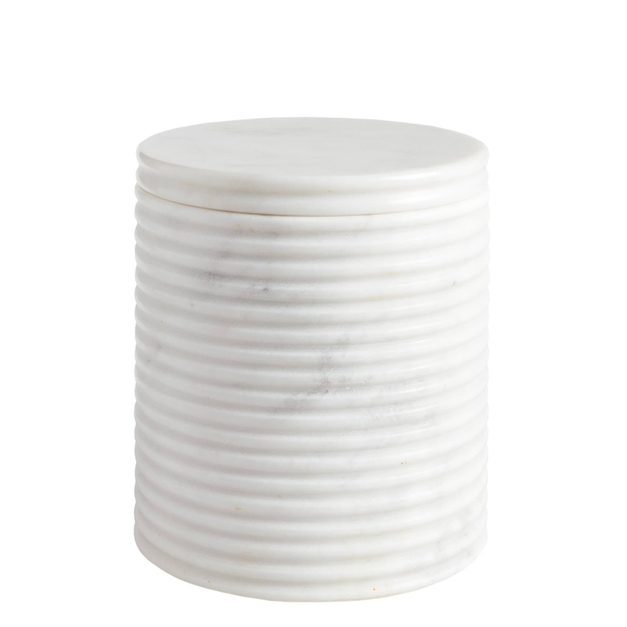 Ribbed Marble Canister | White – Annie Selke
