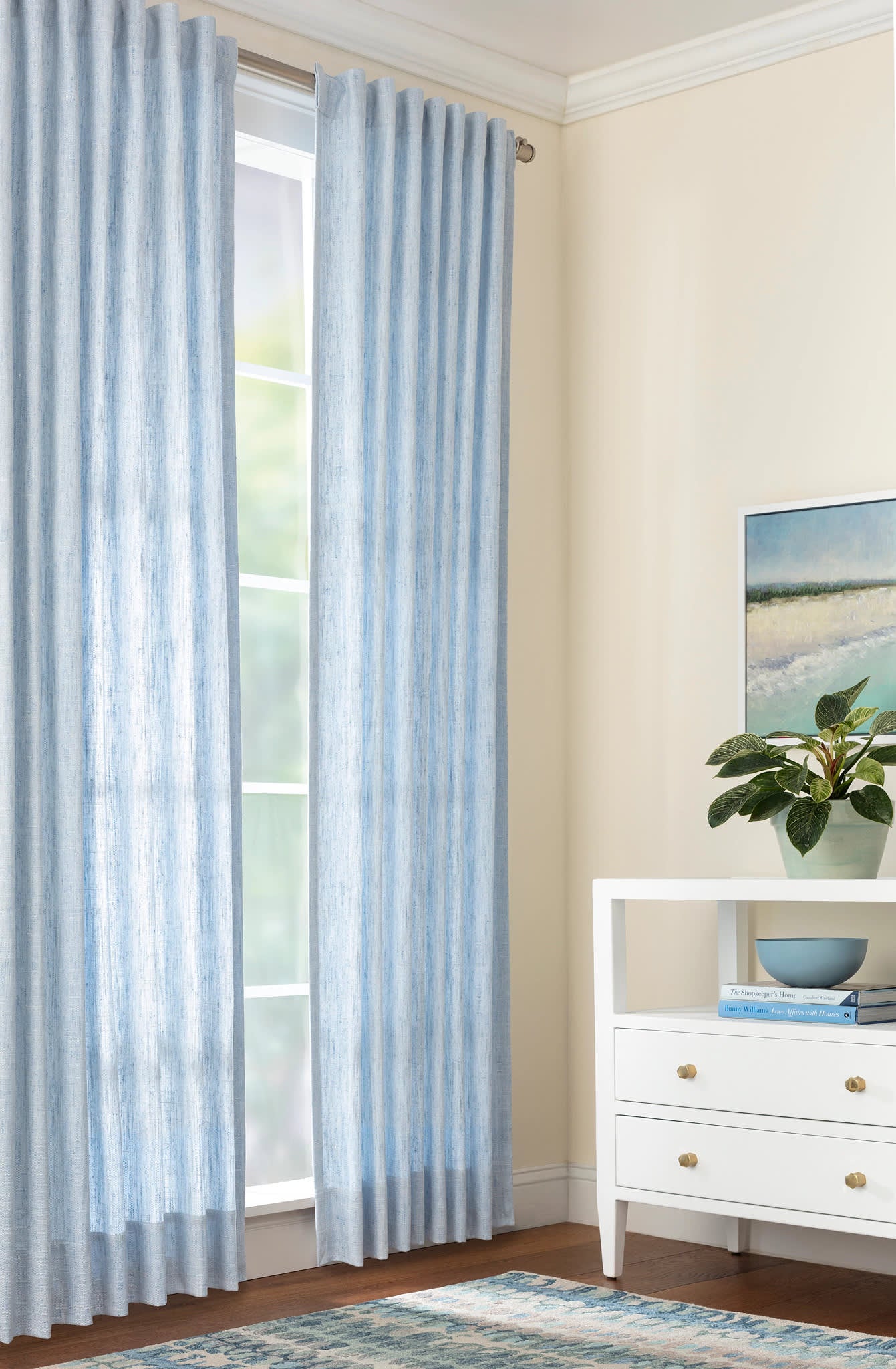 Greylock Soft French Blue Curtain Panel – Annie Selke