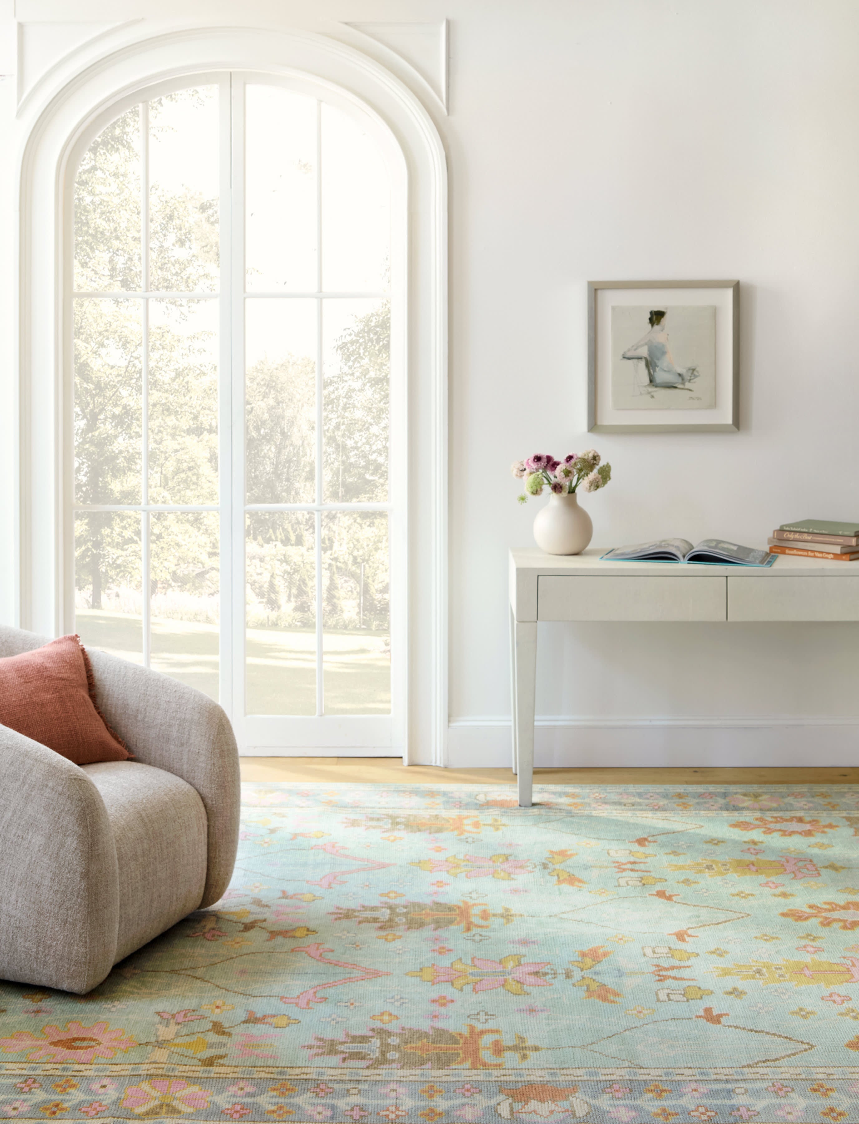 Mara Hand Knotted Wool Rug | Sky – Annie Selke